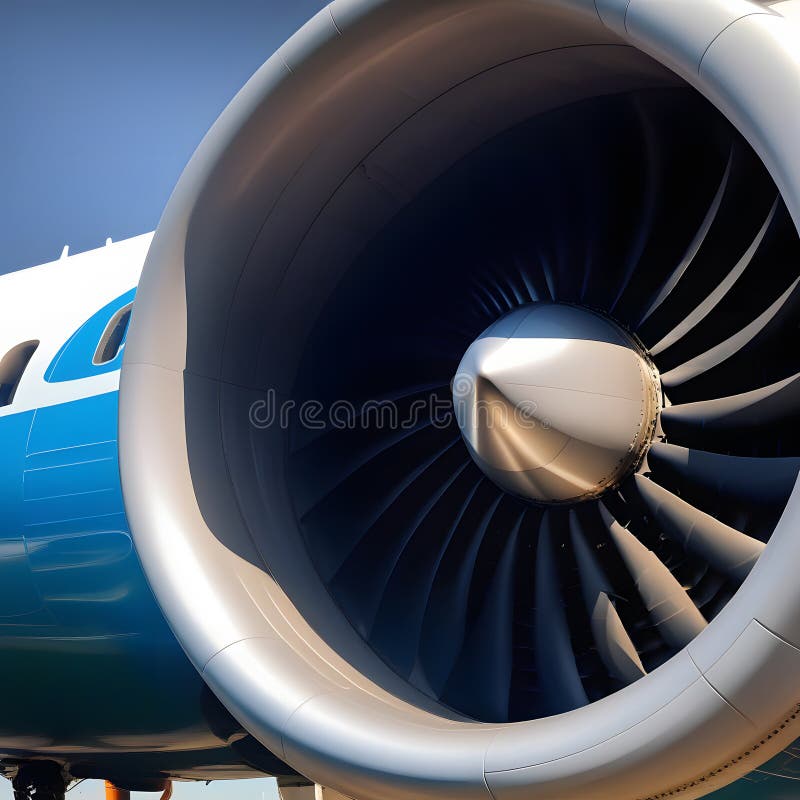 Airplane Engine, AI-generatet Stock Illustration - Illustration of ...