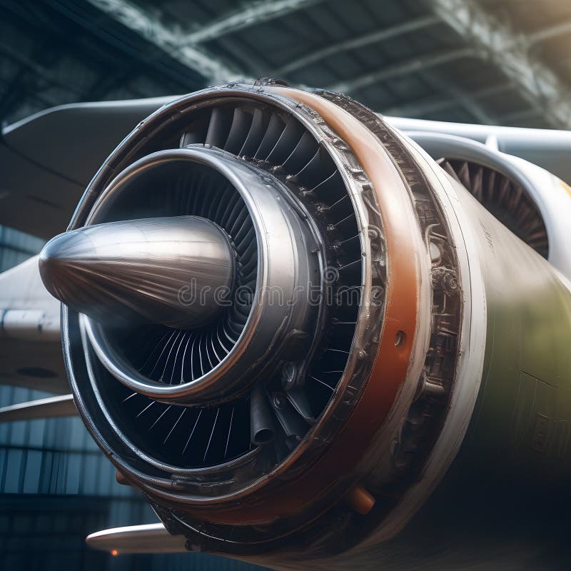 Airplane Engine, AI-generatet Stock Illustration - Illustration of ...