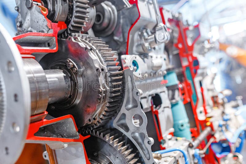 Engine Close Up View As Machine or Industrial Background Stock Photo ...