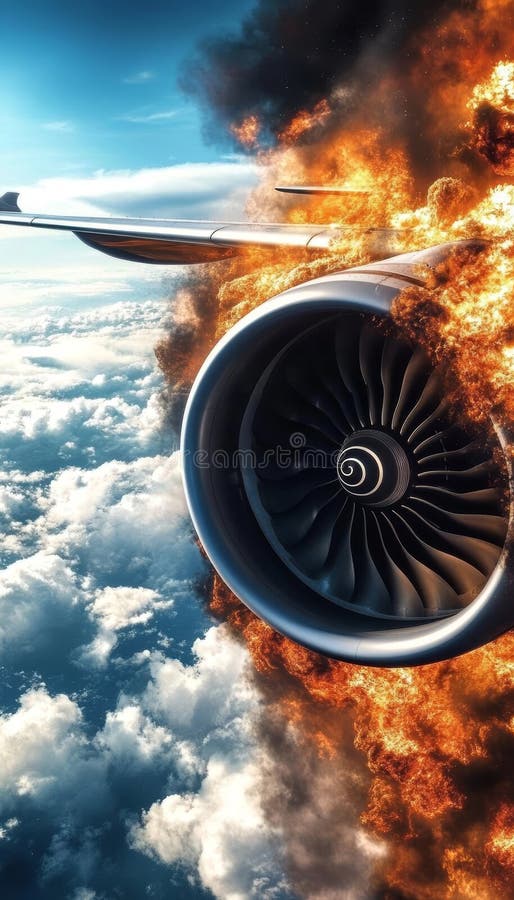 Airplane Turbine Fire Wallpaper Tyres Burst On Ryanair Flight During
