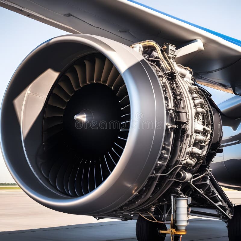 Airplane Engine, AI-generatet Stock Illustration - Illustration of ...