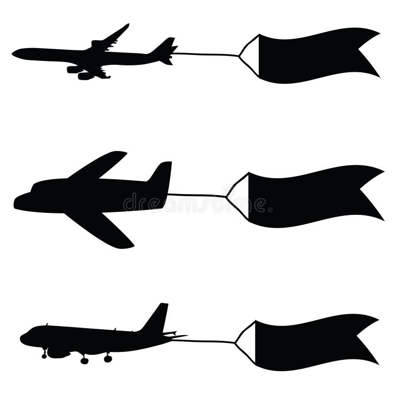 Airplane with Flags Vector Illustration Stock Vector - Illustration of ...