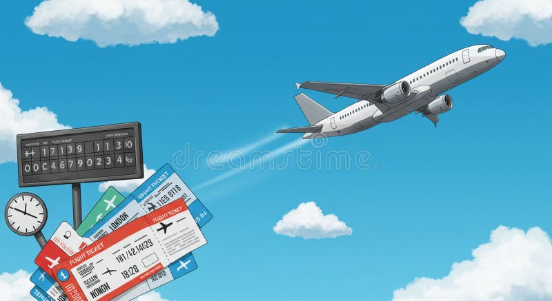 Scattered Airline Tickets Stock Illustrations – 10 Scattered Airline ...