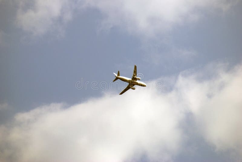 Airplane in flight stock image. Image of airbus, class - 79382801