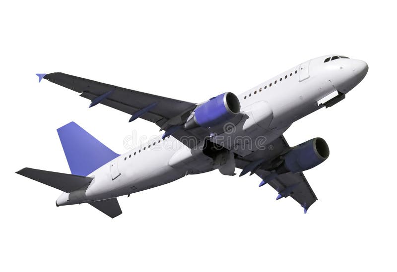 Airplane in flight stock image. Image of flight, airplane - 114144061
