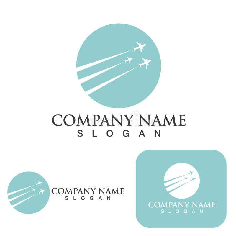 Airplane Flight Logo Icon Template Vector Illustration Stock Vector ...