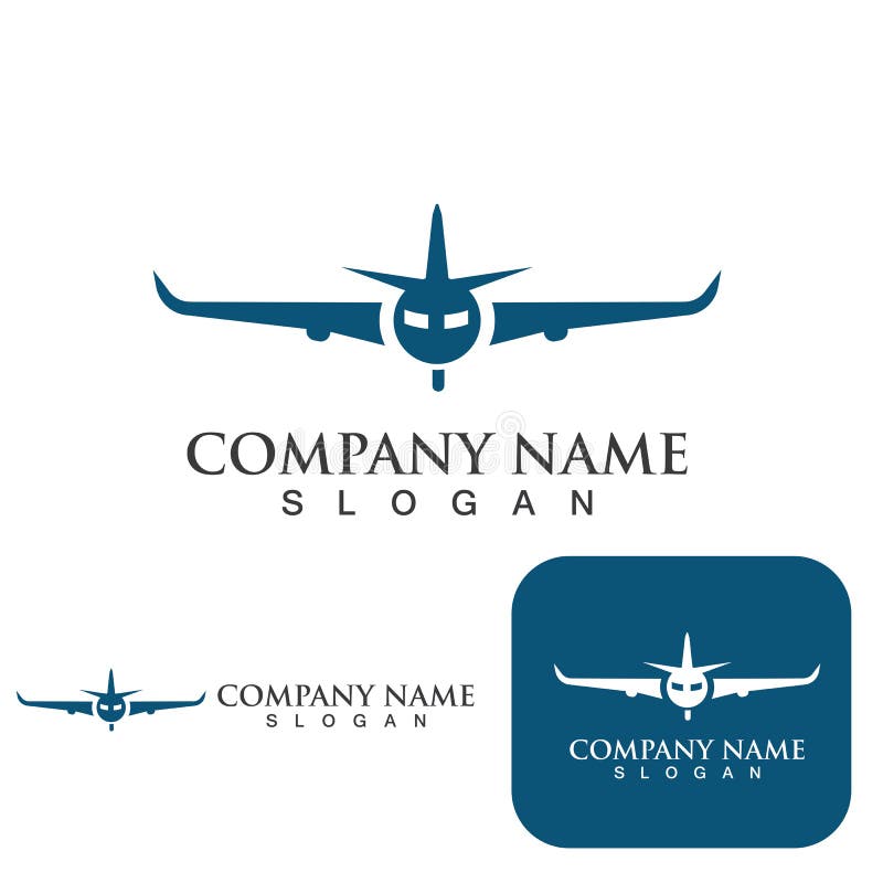 Airplane Flight Logo Icon Template Vector Illustration Stock Vector ...