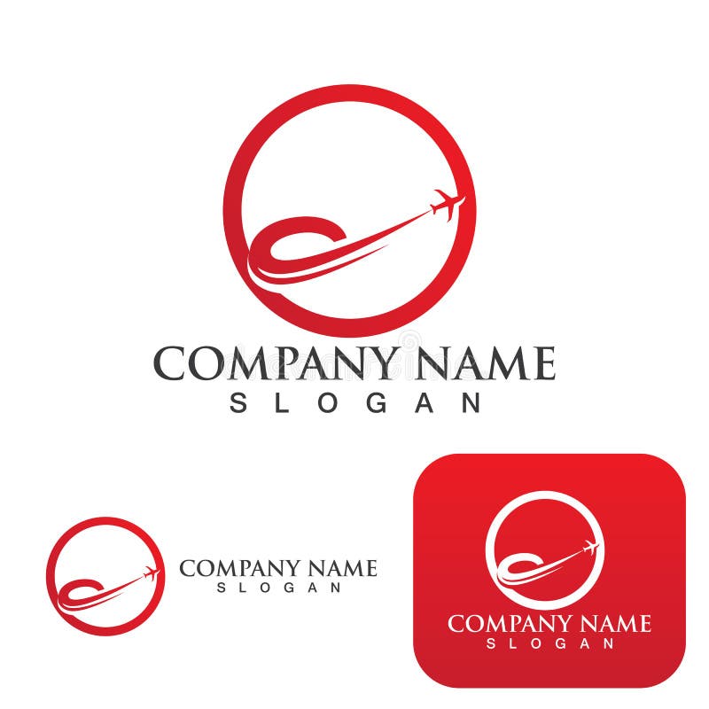 Airplane Flight Logo Icon Template Vector Illustration Stock Vector ...
