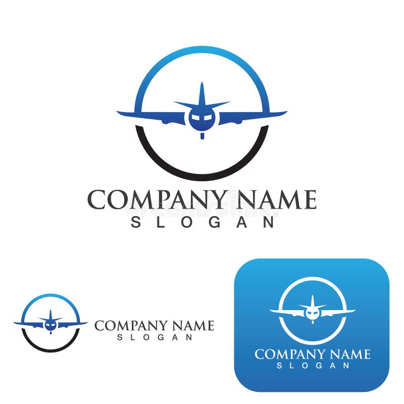 Airplane Flight Logo Icon Template Vector Illustration Stock Vector ...
