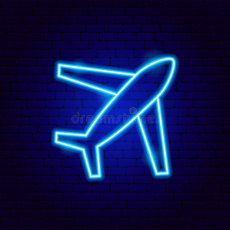 Airplane Neon Sign Stock Illustrations – 2,416 Airplane Neon Sign Stock ...