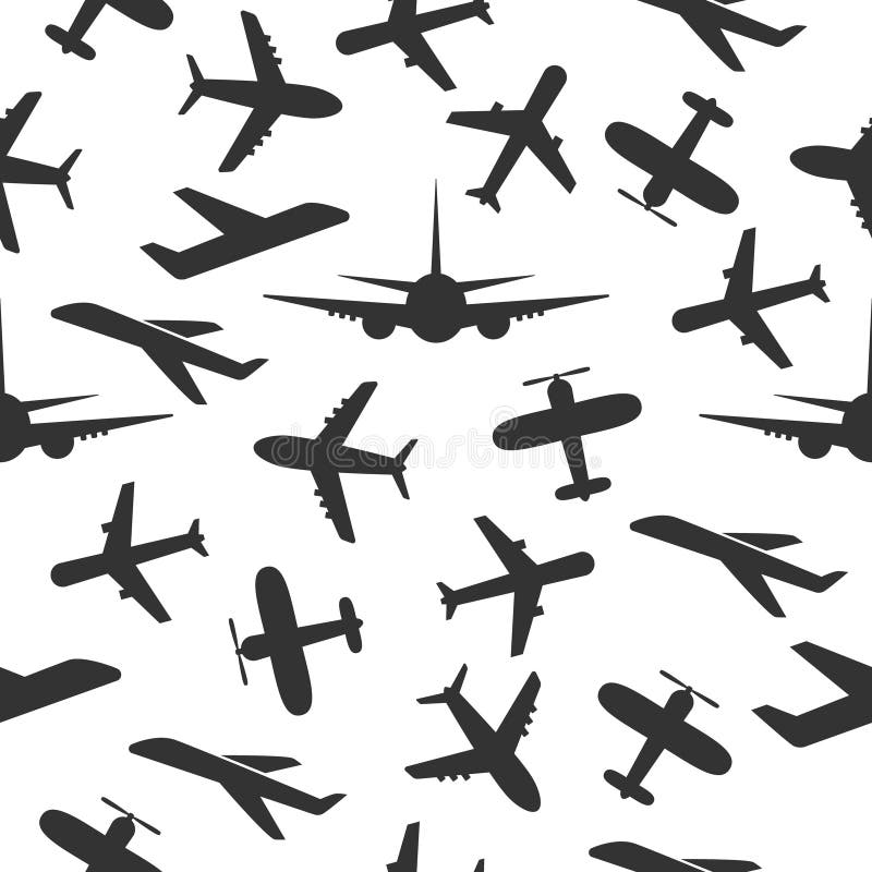 Seamless Plane Paper Hand Drawn Pattern Background. Stylish Children ...