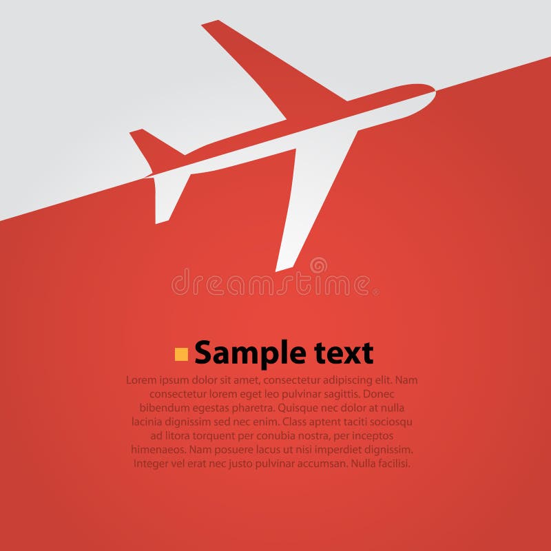 Airplane Flight Red Background Stock Vector - Illustration of abstract ...