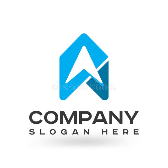 Airplane Fly Blue Triangle Symbol - Standard - Logo Icon Vector ...