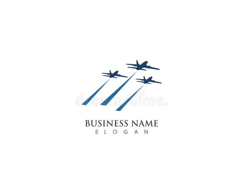 Airplane Fly Logo Symbol Template Stock Illustration - Illustration of ...