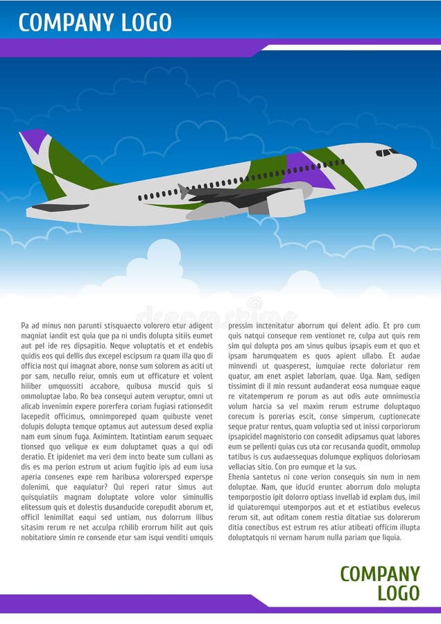 Airplane stock vector. Illustration of flat, flyer, paper - 56542660