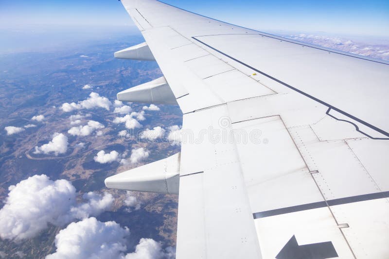 Airplane Flying Above the Morning Clouds Stock Image - Image of journey ...