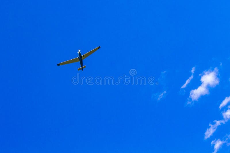 Airplane Flying in Blue Sky with Clouds in Germany Editorial Photo ...