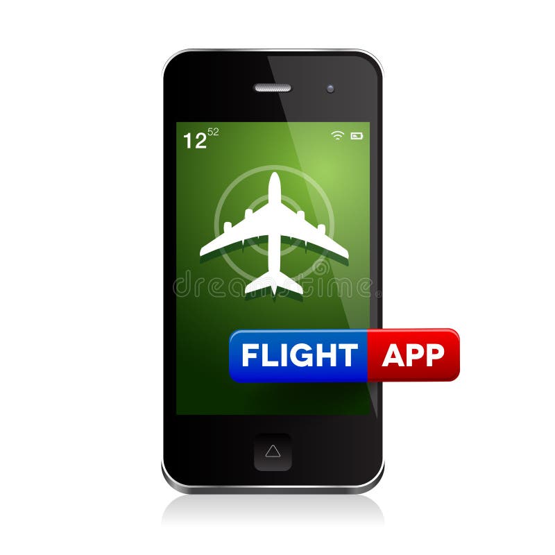 Airplane Flying - Flight App Stock Vector - Illustration of business ...