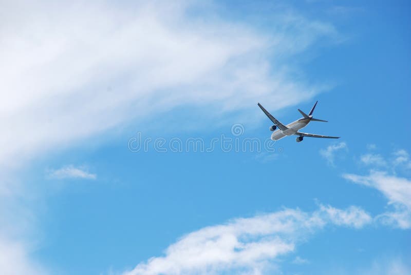 Airplane flying high stock image. Image of luxury, high - 4085935