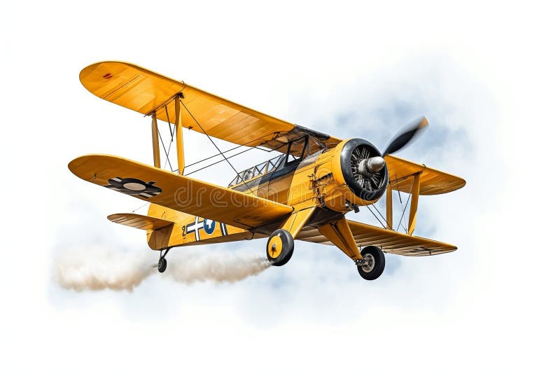 Airplane Flying Isolated on a White Background Stock Illustration ...