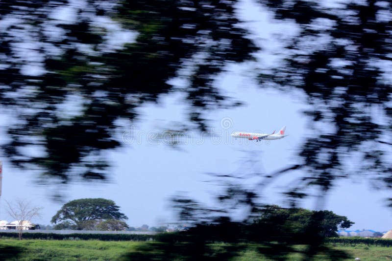 The Airplane Take Off at High Speed Stock Image - Image of airplane ...