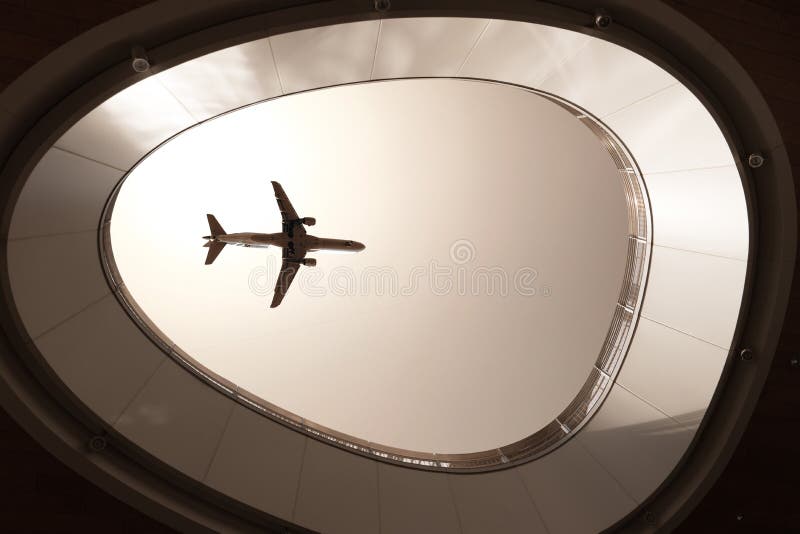 Airplane Flying Over a Prison Stock Image - Image of immigration, field ...