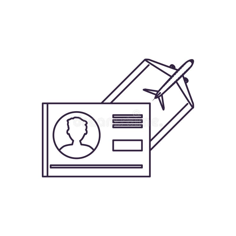 Airplane Flying Vehicle with Document Id Stock Illustration ...