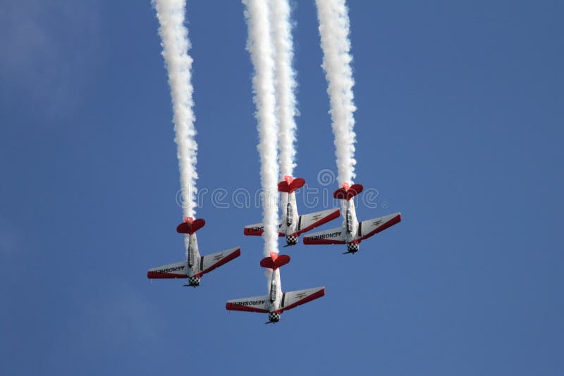 Airplane Formation Demonstrates Flying Skills and Editorial Image ...
