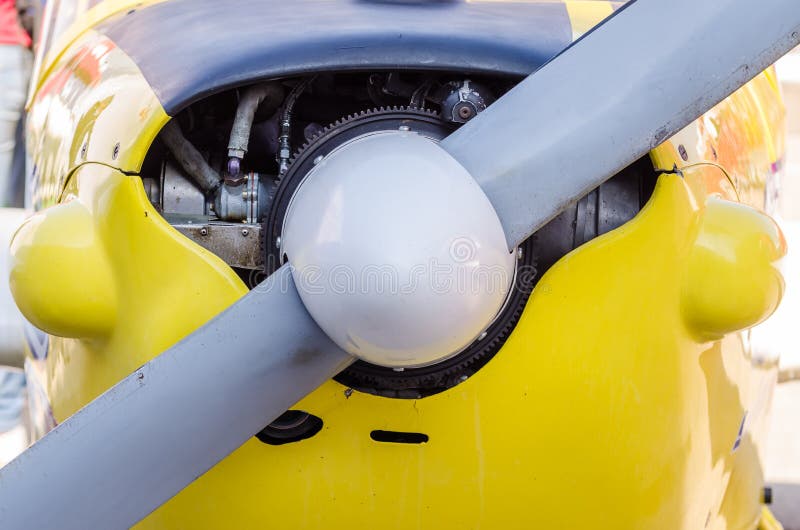 Airplane Front Propeller stock photo. Image of close - 34323414