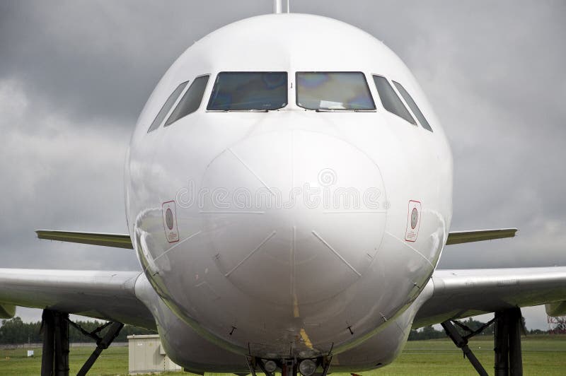 Airplane front view stock photo. Image of front, view - 21494342