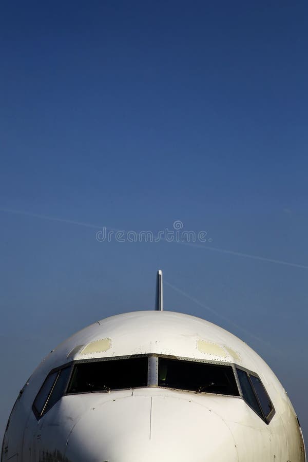 Airplane front view stock image. Image of cabin, outdoor - 43846155