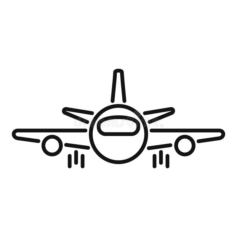 Airplane Front View Taking Off Leaving Earth Stock Illustration ...