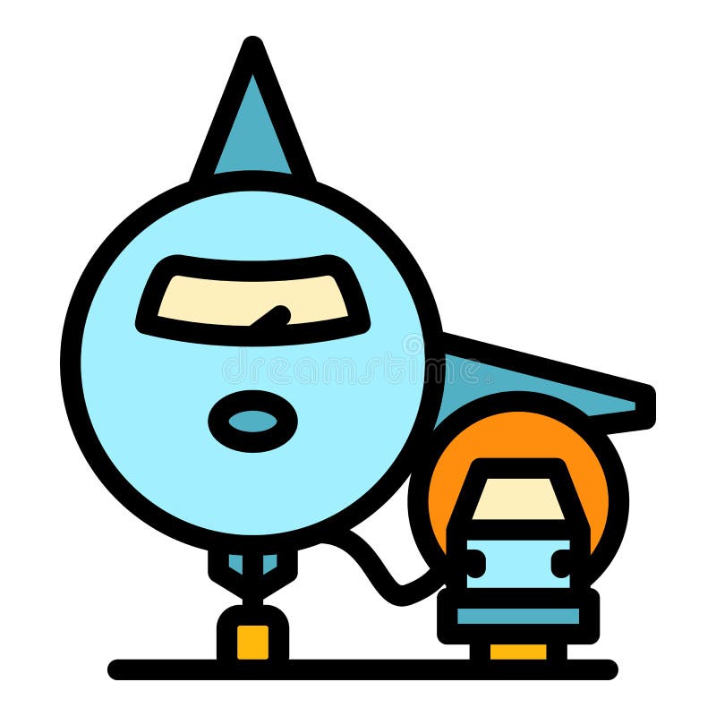 Airplane Fuel Icon Color Outline Vector Stock Vector - Illustration of ...