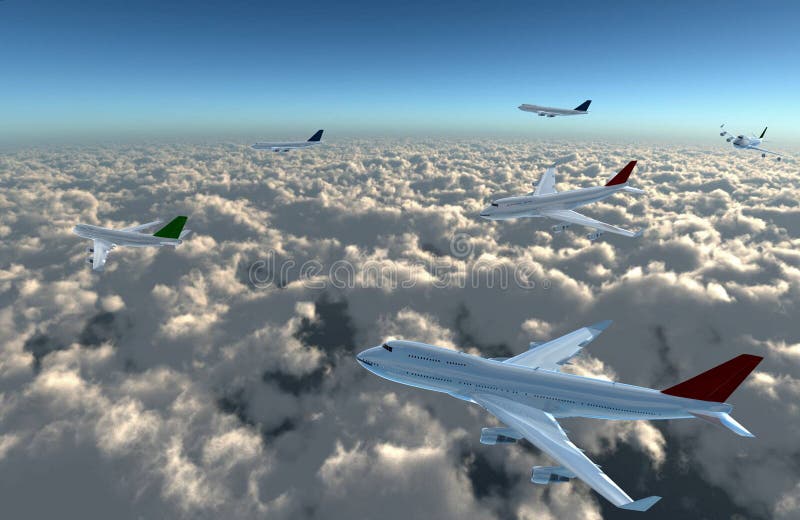 Airplane full on sky stock photo. Image of cloud, airbus - 21962050