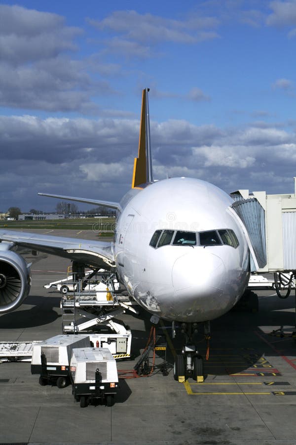 Airplane at gate stock image. Image of aeroplane, plane - 2236357