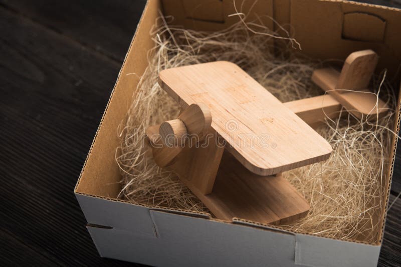 Airplane in gift box stock image. Image of flying, aviation - 68752727