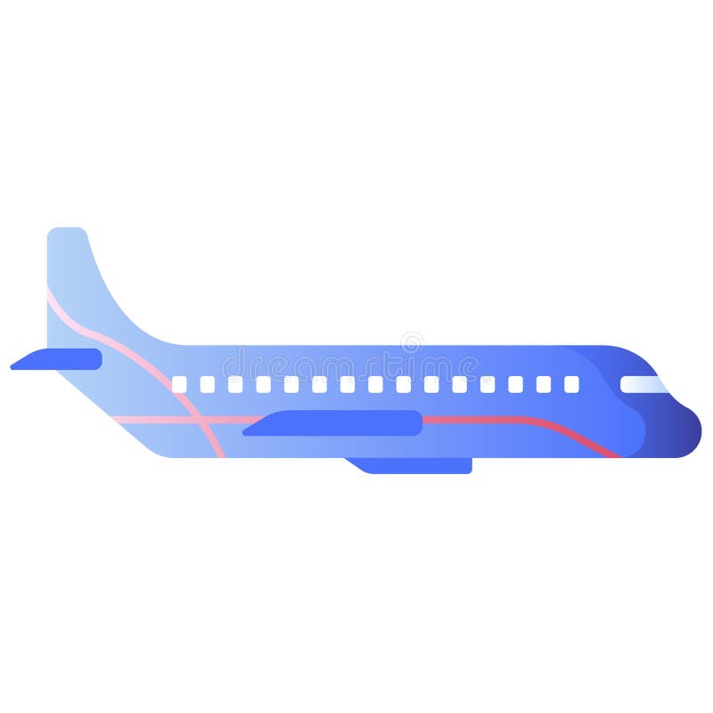 Airplane Gradient Illustration Stock Vector - Illustration of vacation ...