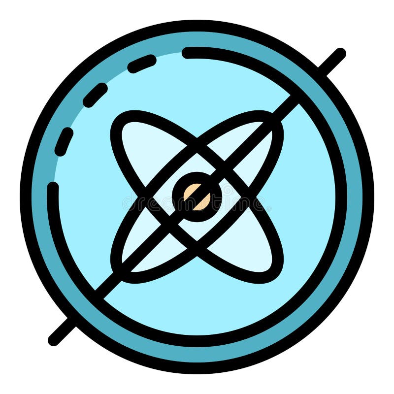 Airplane Gyroscope Icon Color Outline Vector Stock Vector