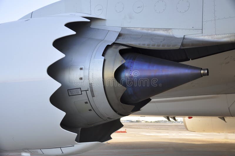 High-bypass Turbofan Aircraft Engine, Installed on Modern Passenger Jet ... High-bypass Turbofan Aircraft Engine, Installed on Modern Passenger Jet ...