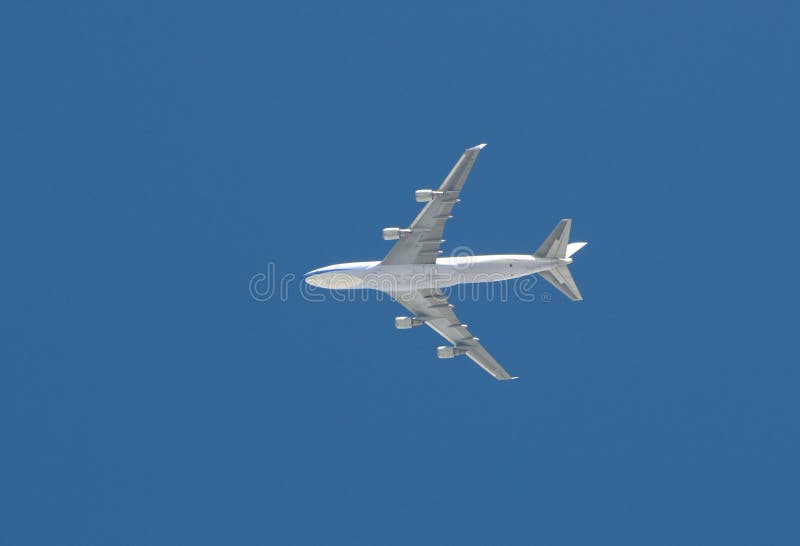 Airplane high in the sky stock image. Image of aircraft - 12320023