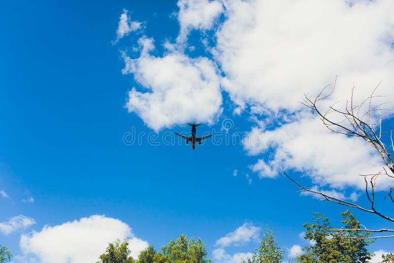 Airplane High Speed on the Clouds Sky. Stock Photo - Image of holiday ...