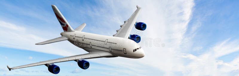 Airplane High Speed on the Clouds Sky. Stock Photo - Image of nature ...