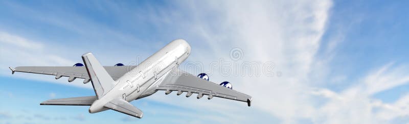 Airplane High Speed on the Clouds Sky. Stock Photo - Image of ...