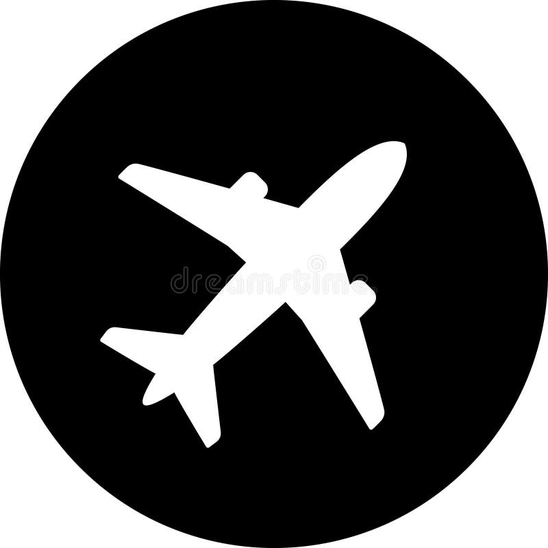 Airplane Icon As Sign of Flight Travel Stock Vector - Illustration of ...