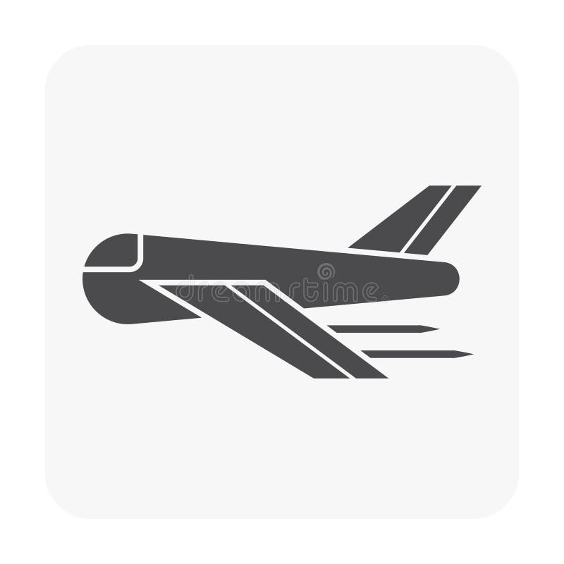 Airplane icon black stock illustration. Illustration of background ...