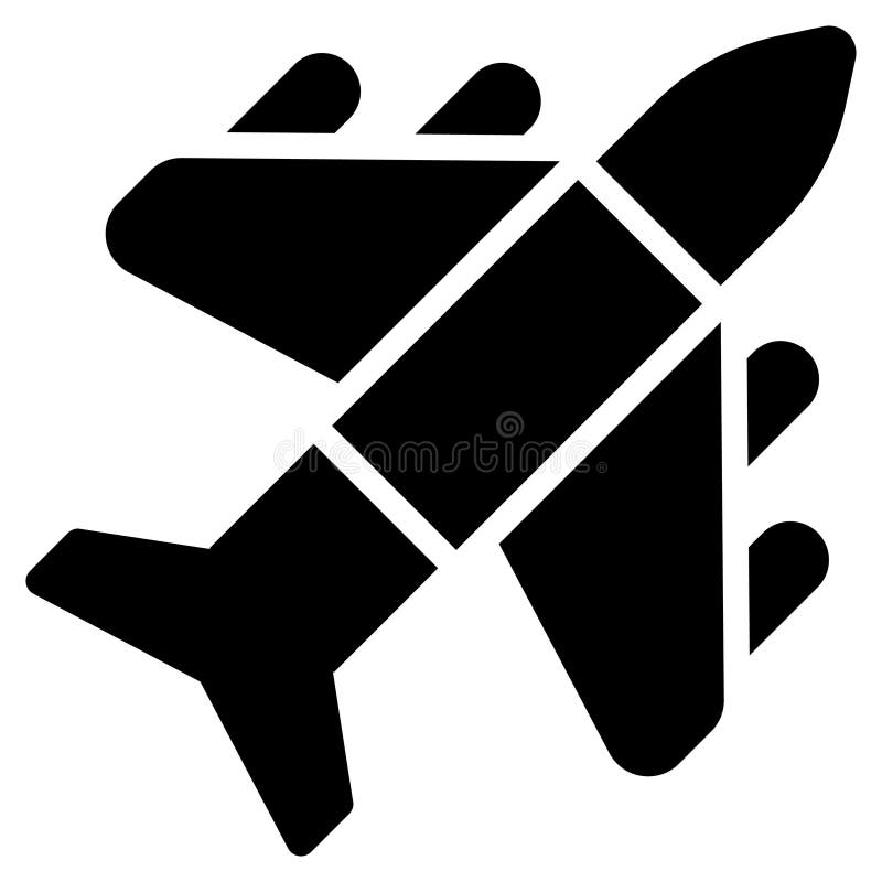 Airplane icon, black icon stock vector. Illustration of travel - 260104256