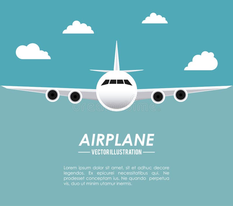 Airplane icon design stock vector. Illustration of commercial - 68272453