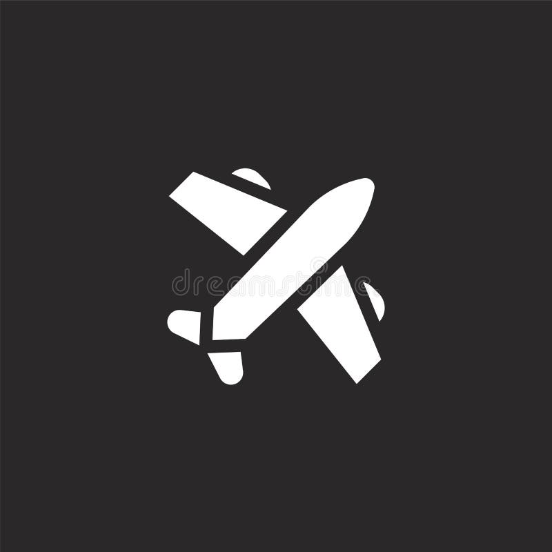 Airplane Icon. Filled Airplane Icon for Website Design and Mobile, App ...