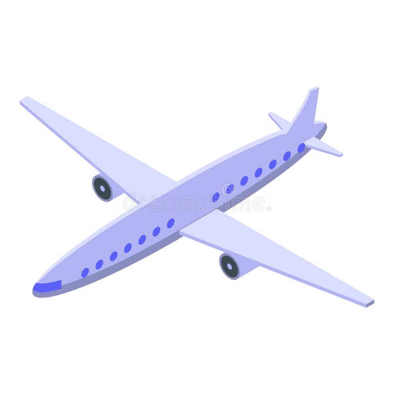 Airplane Icon, Isometric Style Stock Vector - Illustration of aircraft ...