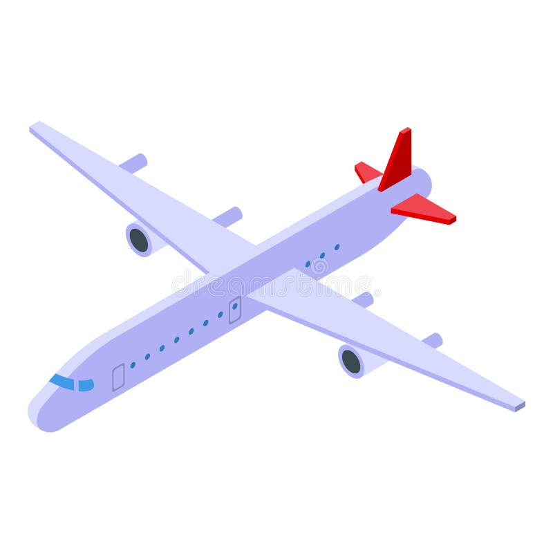 Airplane Icon, Isometric Style Stock Vector - Illustration of tourism ...
